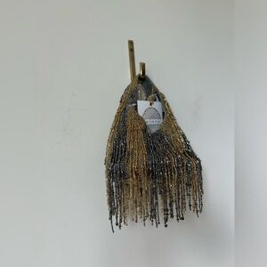 Bags | Viral New Beaded Gold And Silver Mini Fringe Bag | Poshmark